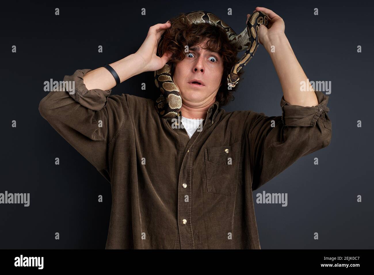 Scared person snake hi-res stock photography and images - Alamy
