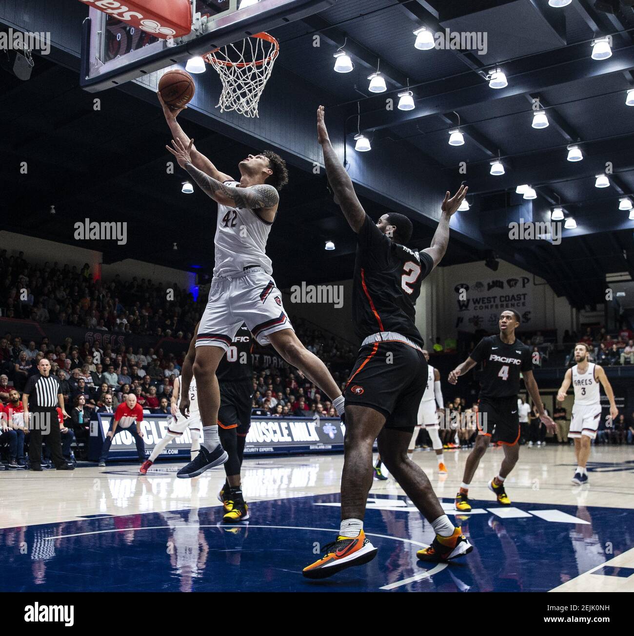 Feb 15 2020 Moraga CA, U.S.A. St. Mary's Gaels forward Dan Fotu (42 ...