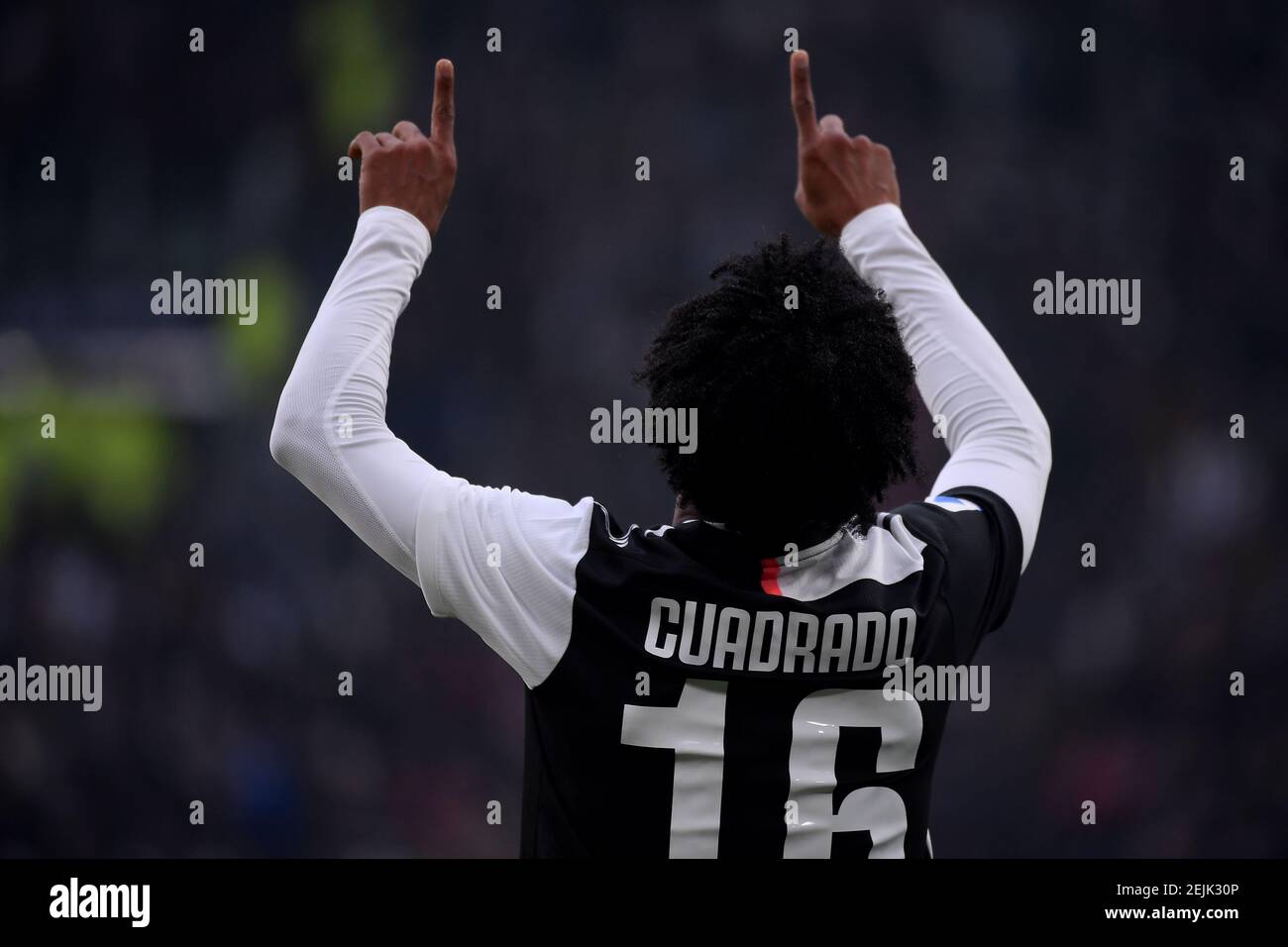 Juan Cuadrado of Juventus celebrates after scoring the goal of 2-0 ...