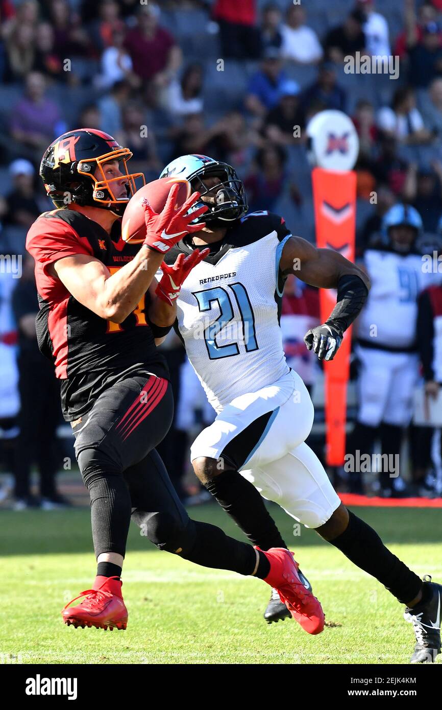 February 16, 2020 Carson, CA.LA Wildcats wide receiver Nelson Spruce ...