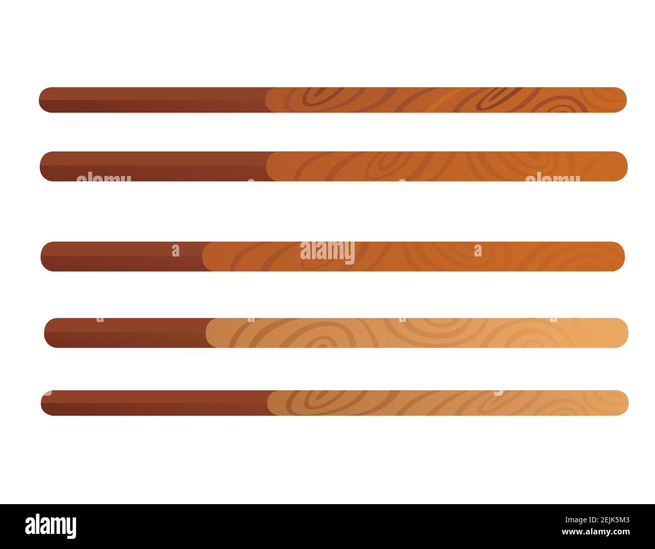 Set of cutting boards side view with different wood pattern vector ...