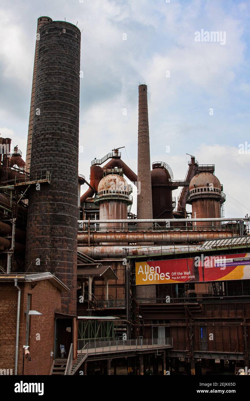 The Volklingen Iron Works are located in Saarbrucken in the Saar region ...