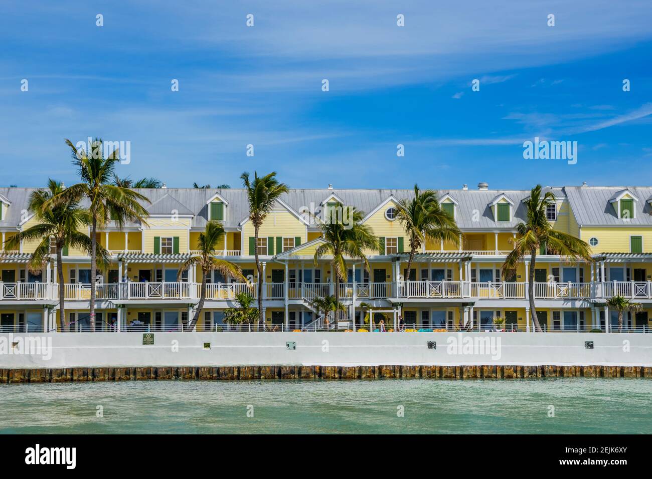 Key west conch style seafront, Florida Stock Photo - Alamy