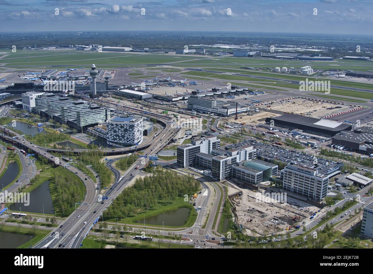 SCHIPHOL FROM ABOVE, luchtfoto van Schiphol (Photo by Pro Shots/Sipa ...