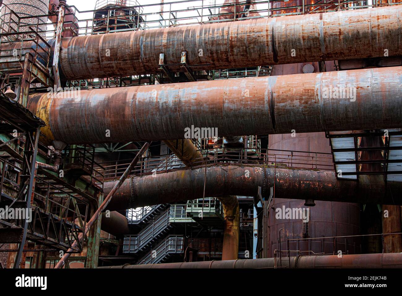 The Volklingen Iron Works are located in Saarbrucken in the Saar region ...