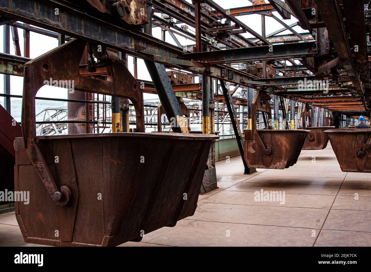The Volklingen Iron Works are located in Saarbrucken in the Saar region ...