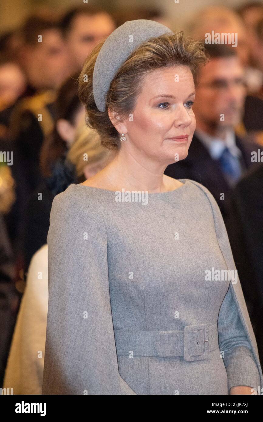 Queen Mathilde during the annual Eucharistic celebration in memory of ...