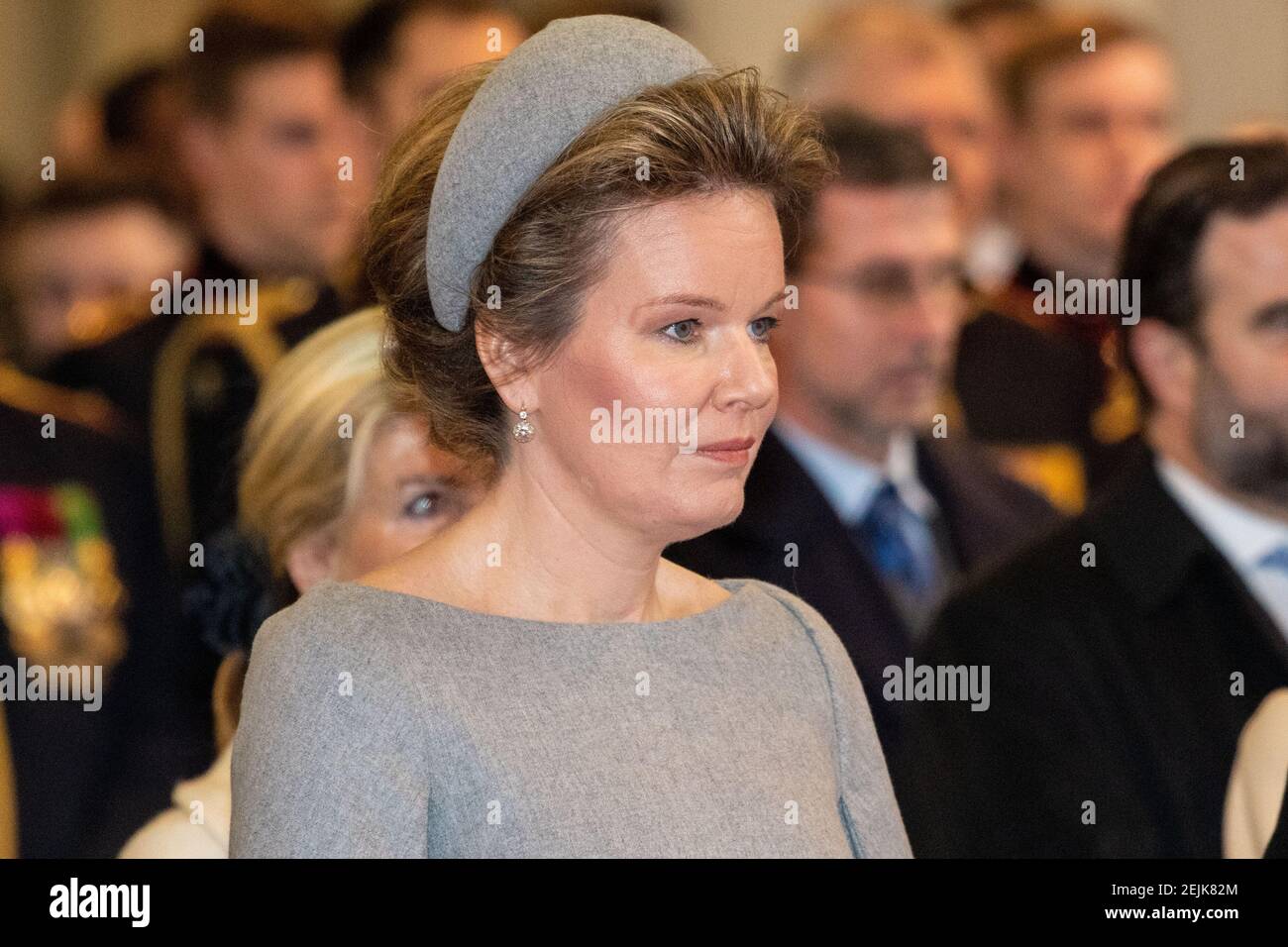 Queen Mathilde during the annual Eucharistic celebration in memory of ...
