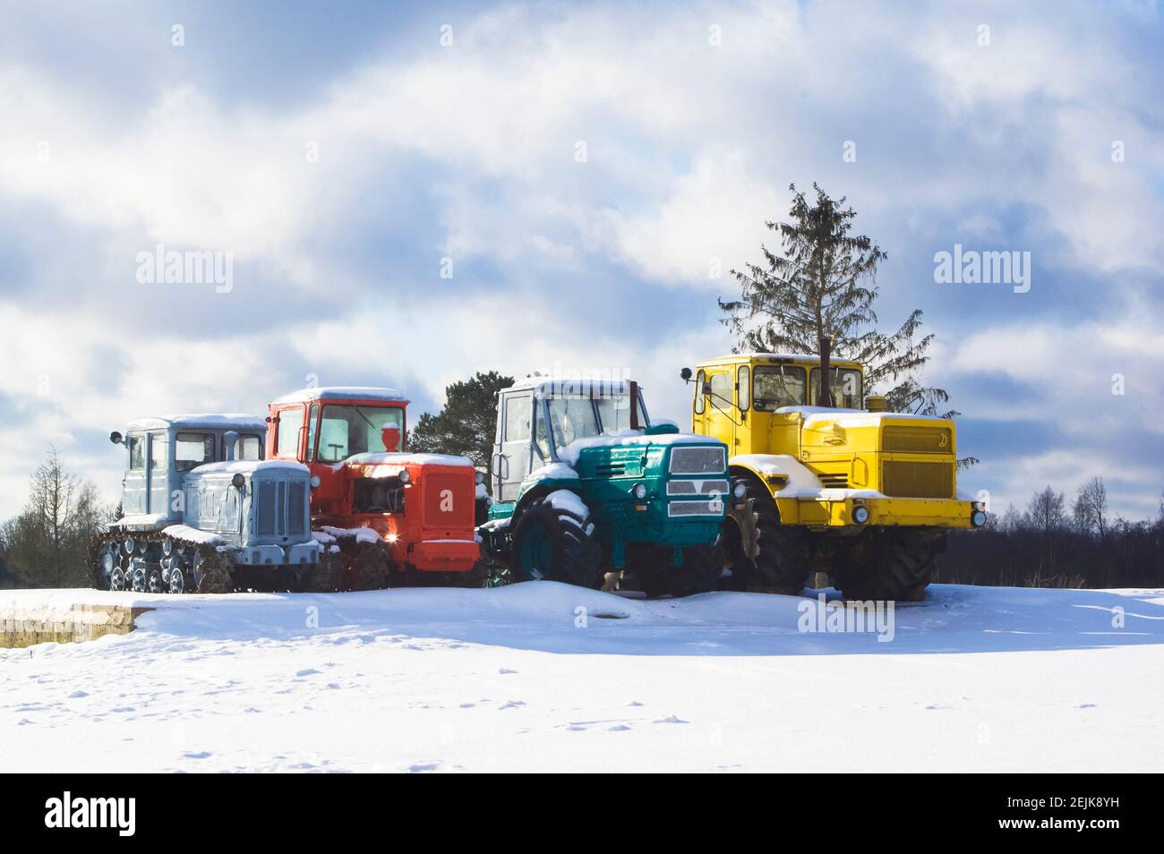 Old tractor from soviet hi-res stock photography and images - Alamy