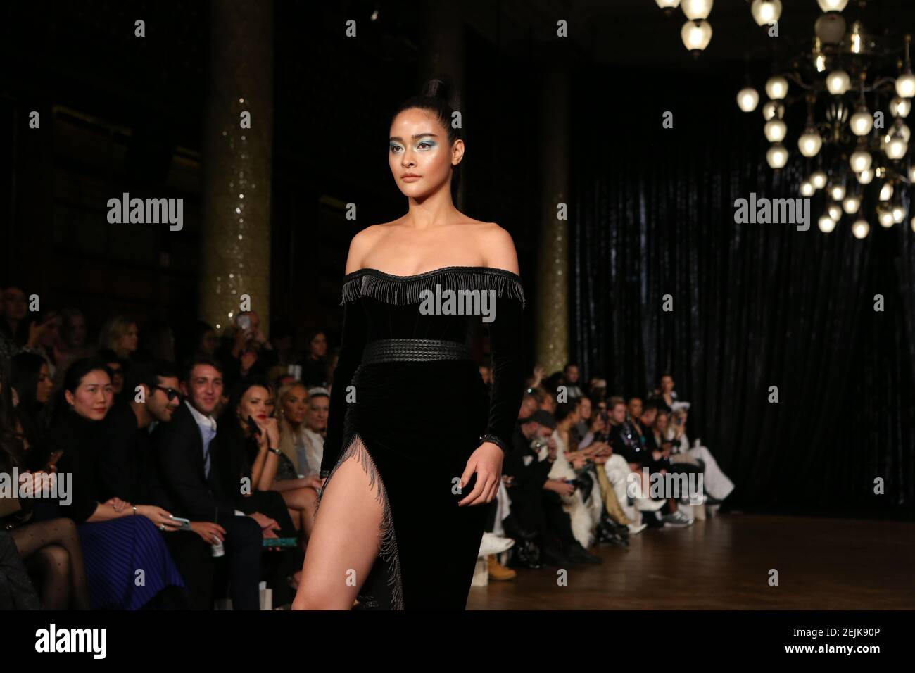 A model walks the runway at the Autumn / Winter 2020 AADNEVIK Fashion ...