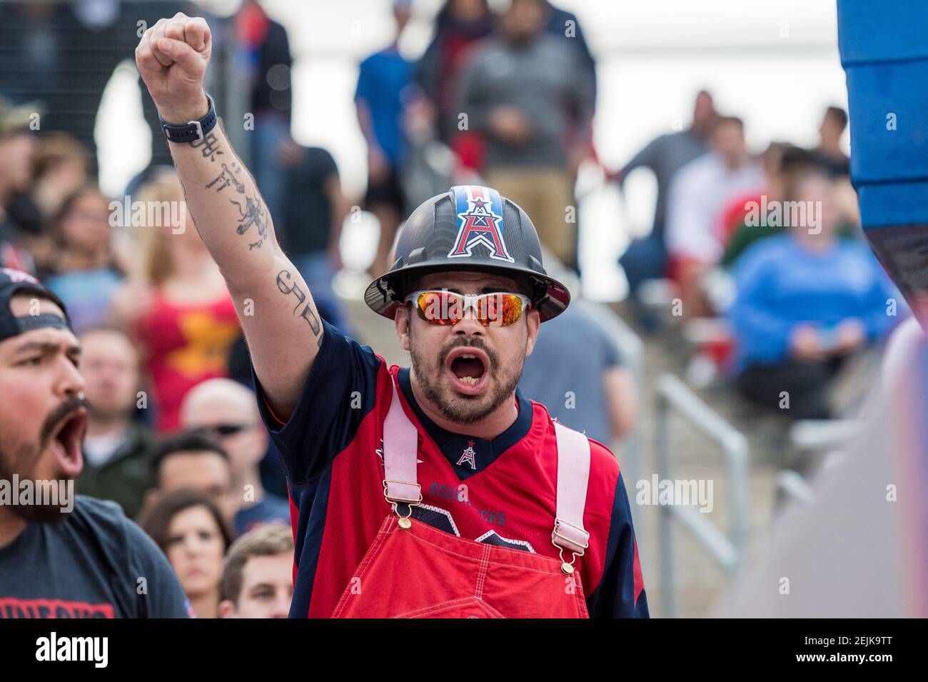 February 16, 2020: A Houston Roughnecks fan during the 1st quarter of ...