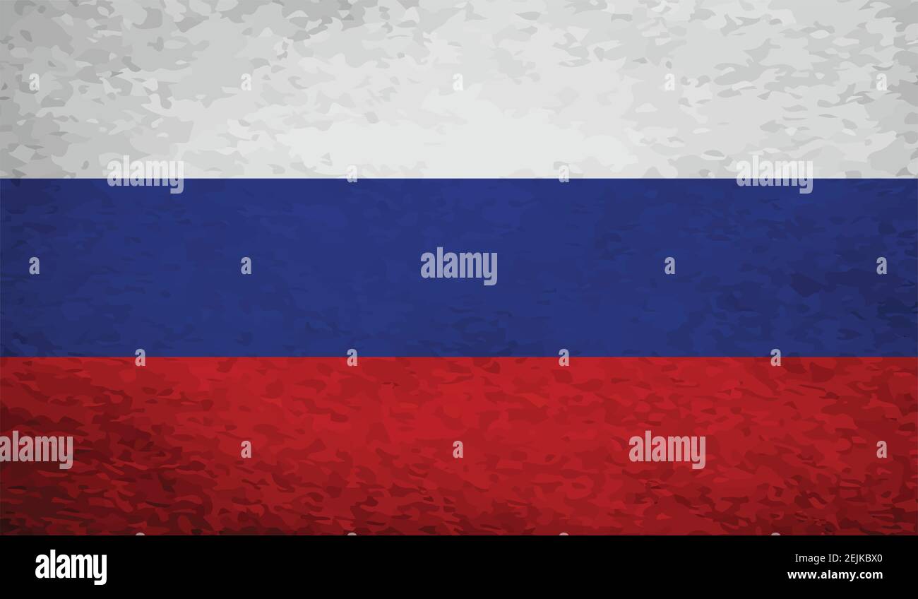 Flag of Russia. Squared grunge background. Russian national symbol ...