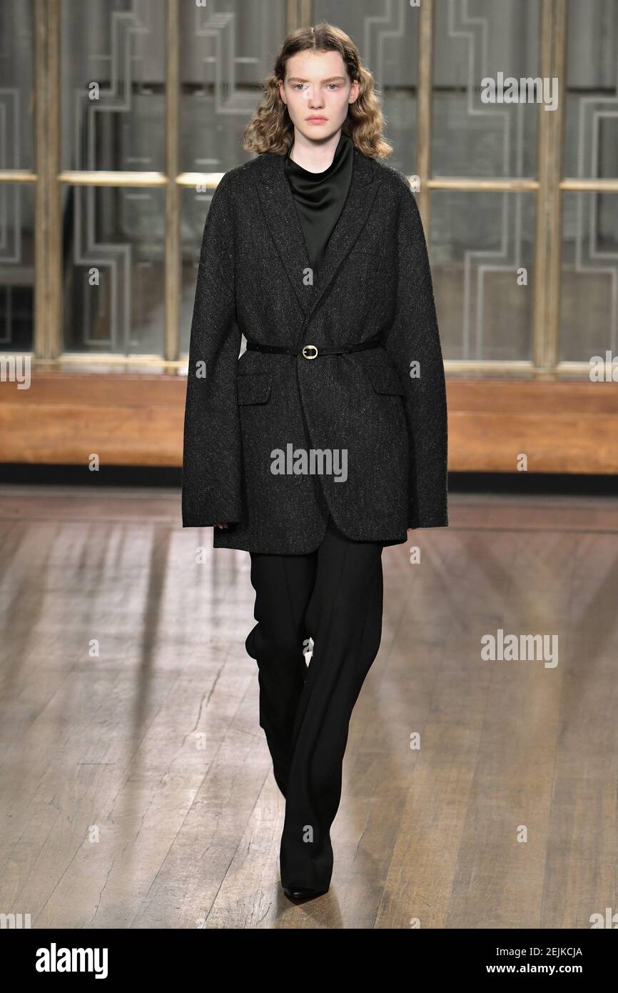 Model walks on the runway at the Petar Petrov fashion show during Fall ...