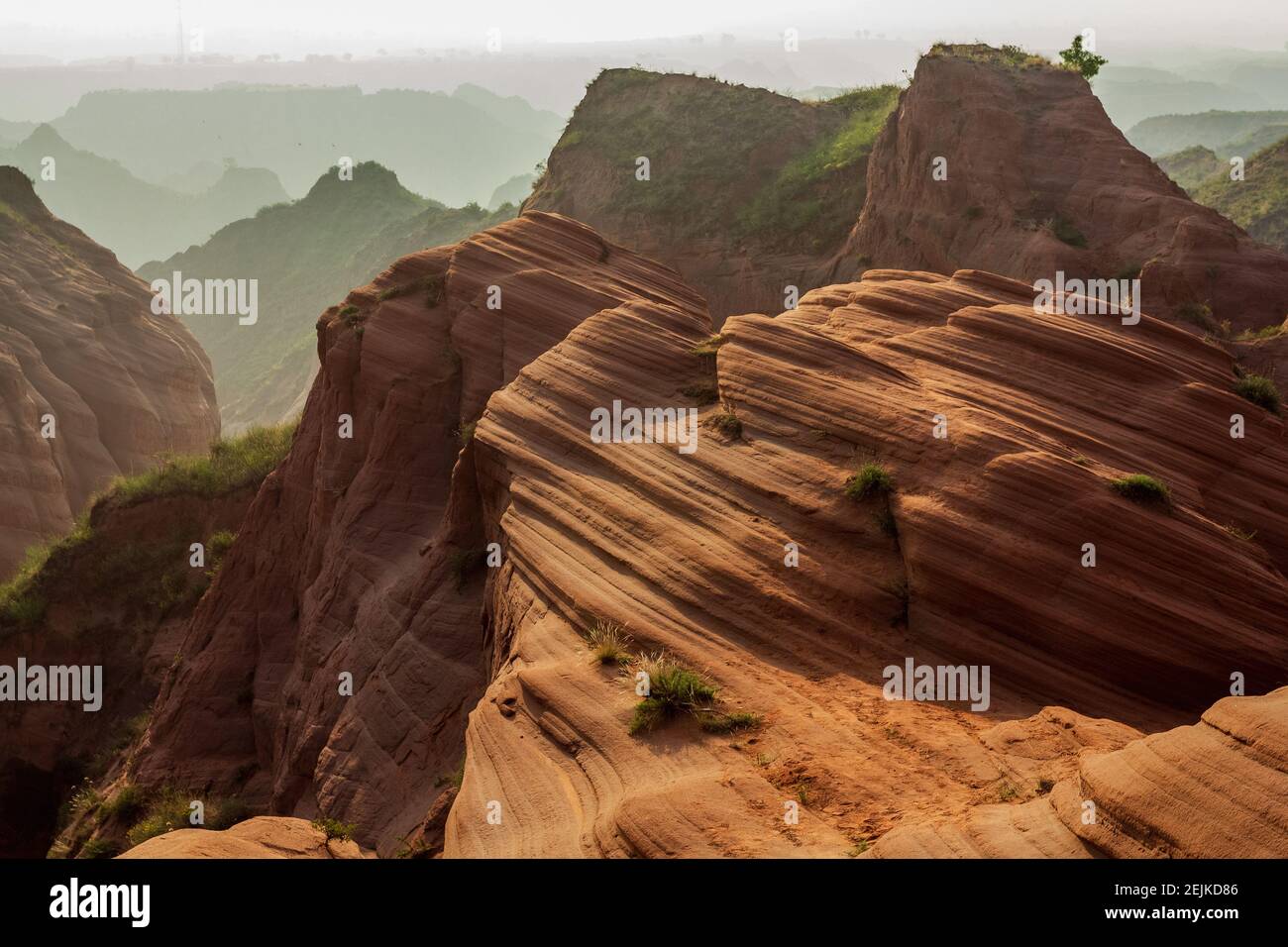 Shaanxi ï¼ŒCHINA-Jingbian wave valley is located in Yanjia stockade ...