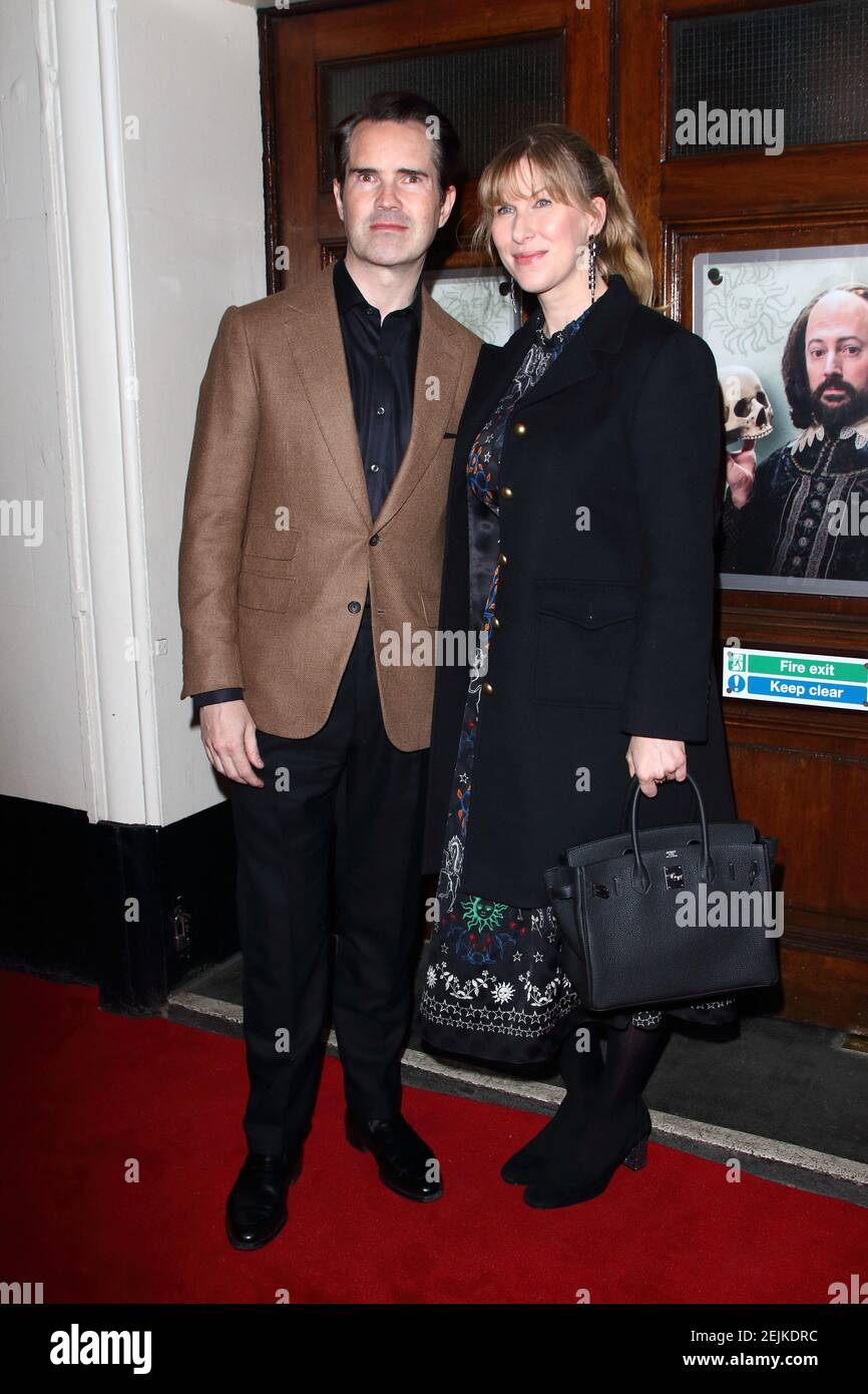 Jimmy Carr and Karoline Copping attend the Upstart Crow press night at ...