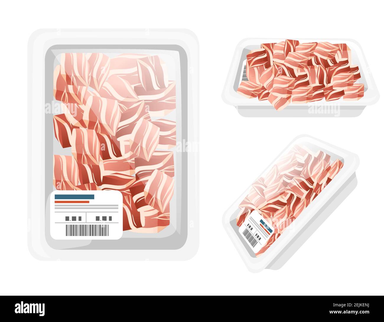Packet bacon Stock Vector Images - Alamy