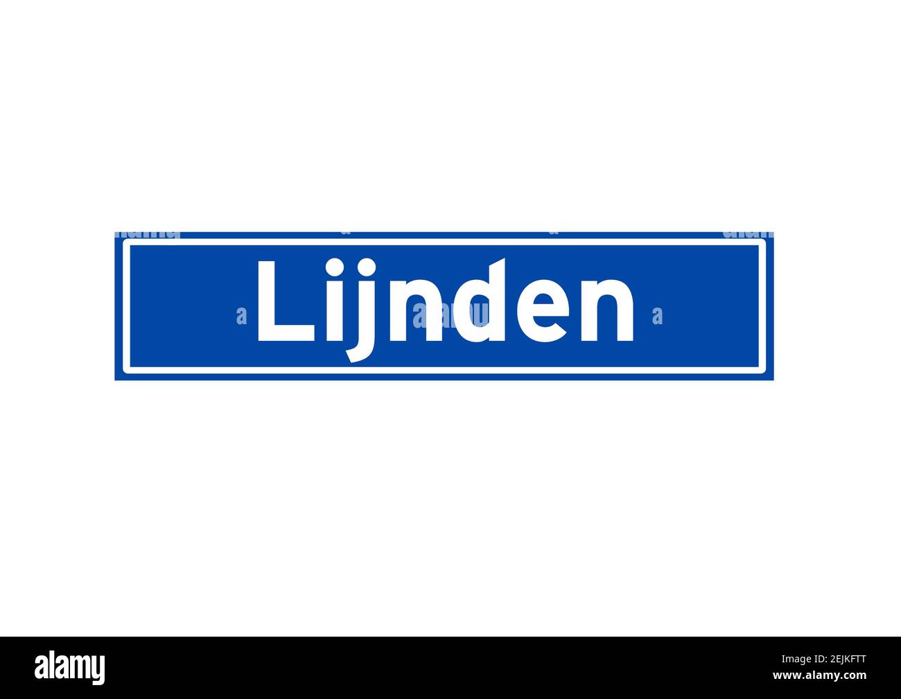 Lijnden isolated Dutch place name sign. City sign from the Netherlands ...