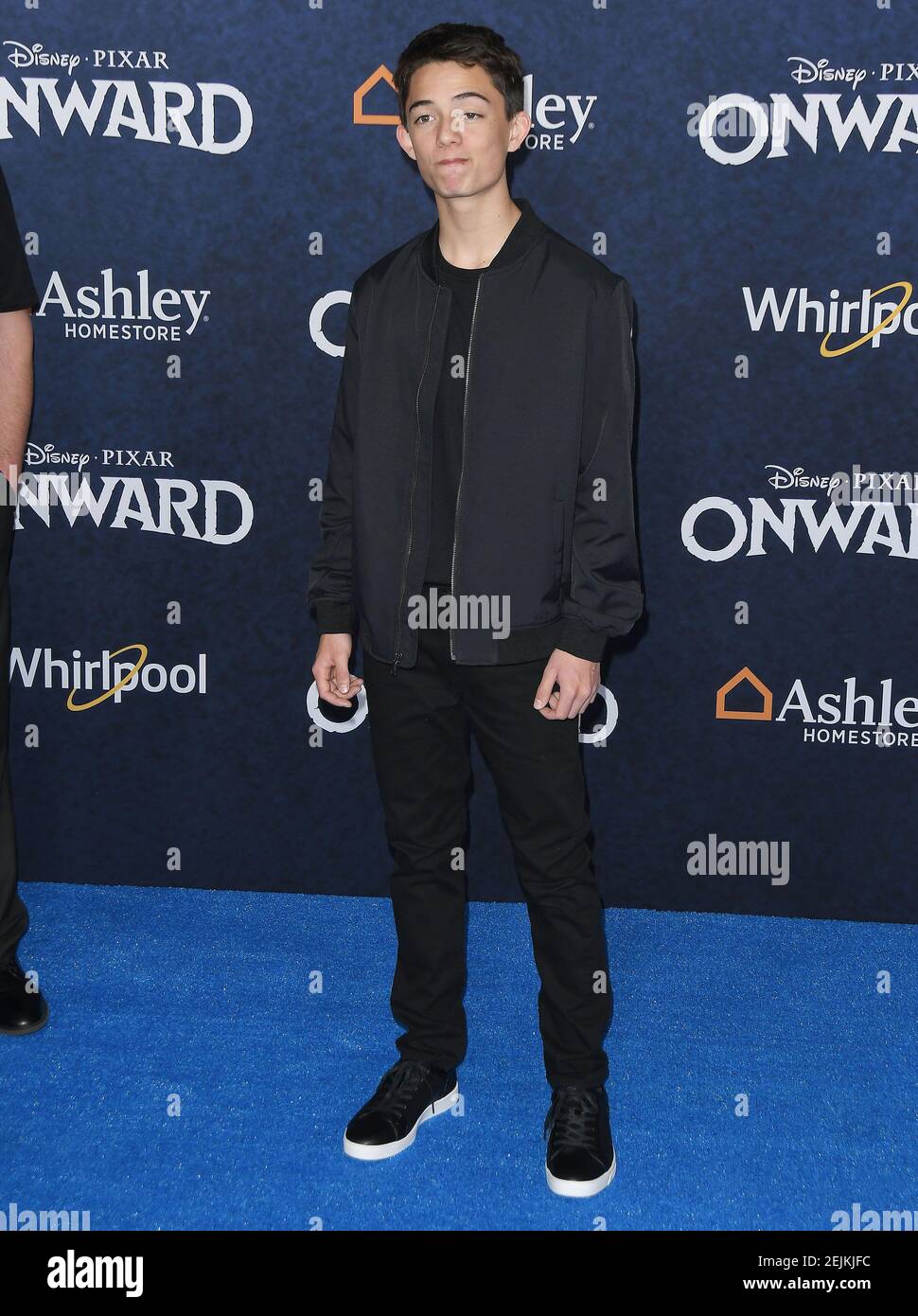 Max Torina arrives at the Disney And Pixar's ONWARD World Premiere held ...