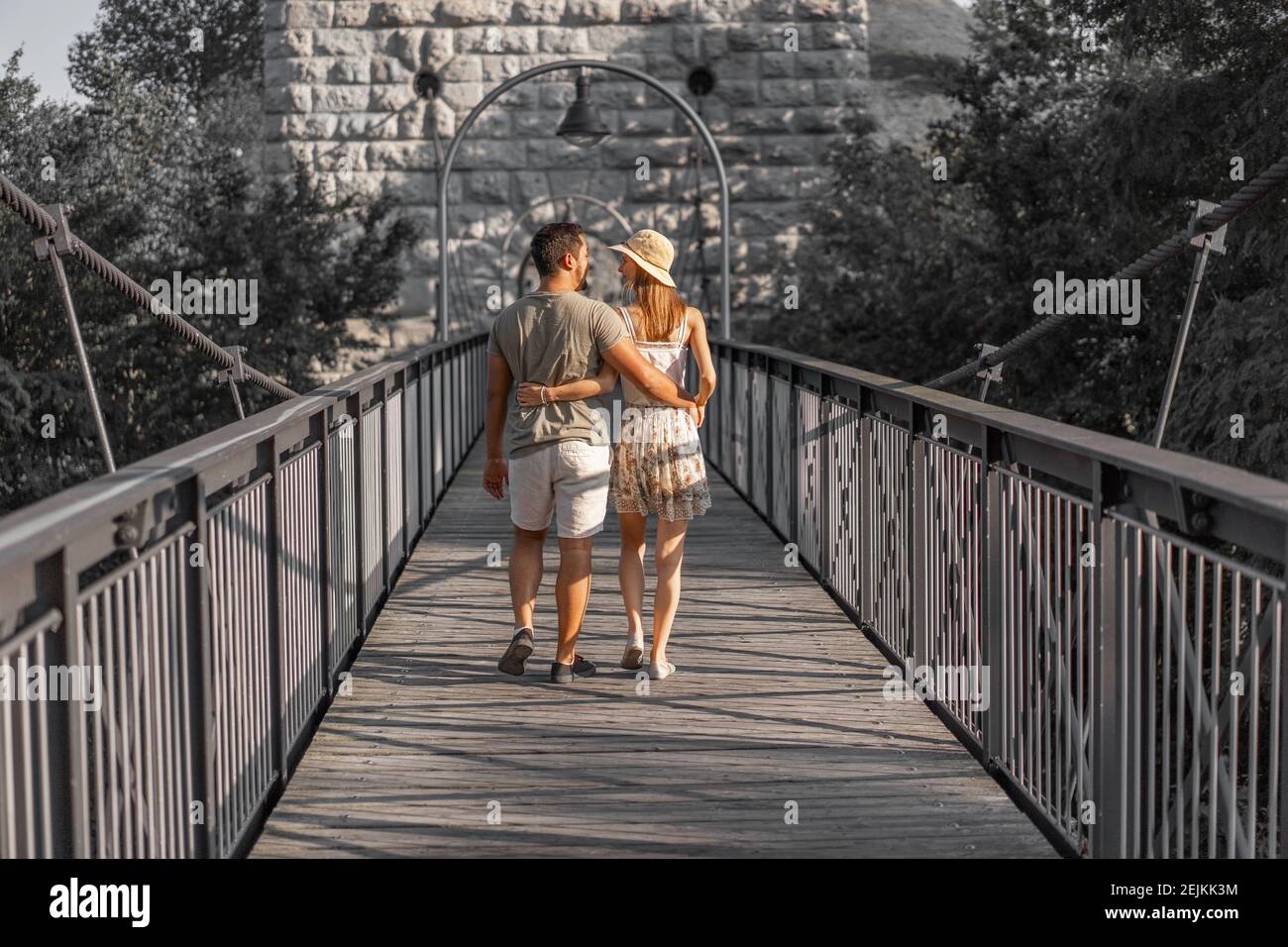 Woman walking on platform hi-res stock photography and images - Alamy