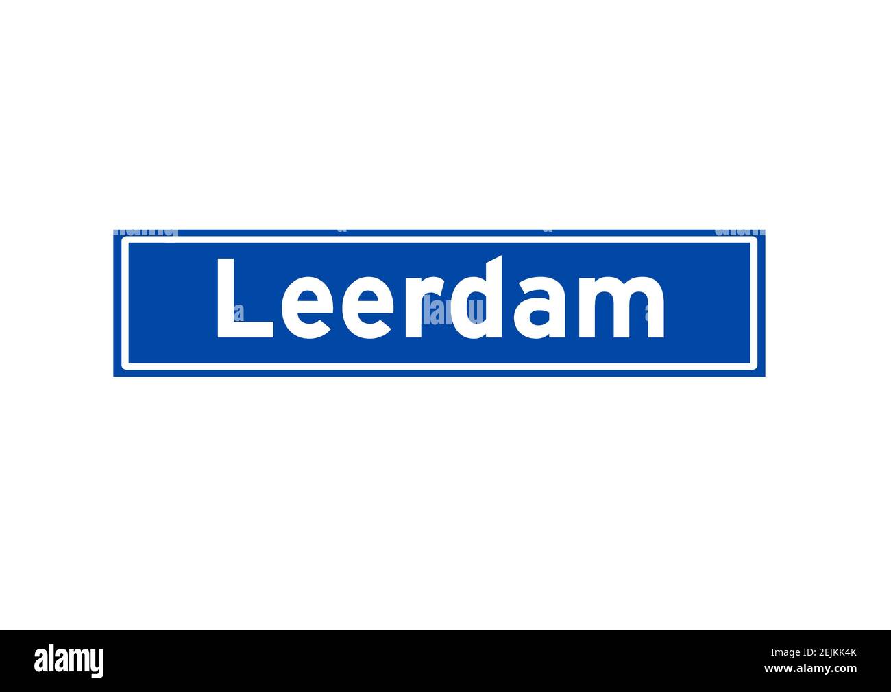 Leerdam isolated Dutch place name sign. City sign from the Netherlands ...