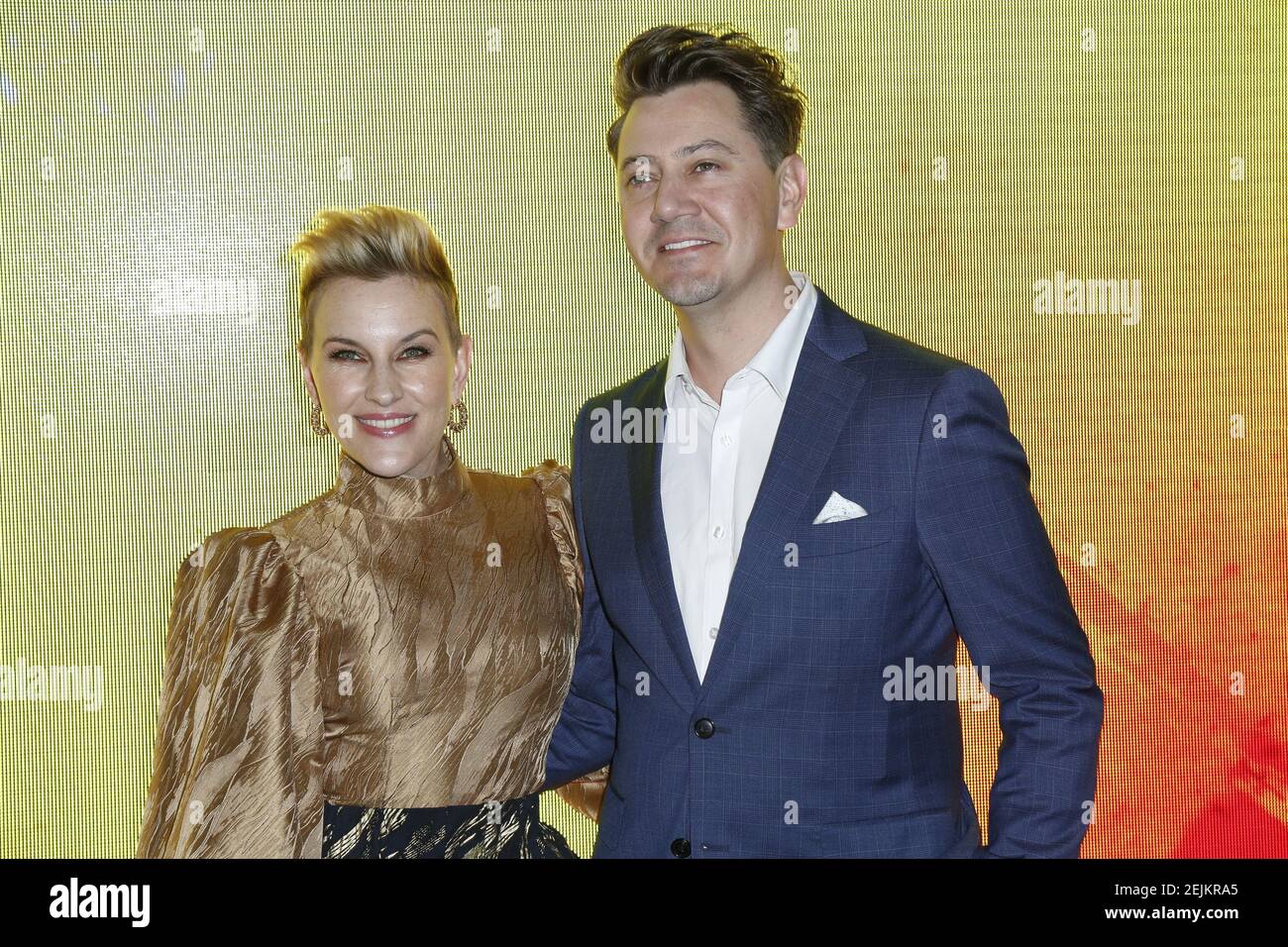 Kate Mulvany, Hamish Michael walking the red carpet at the Premiere of ...