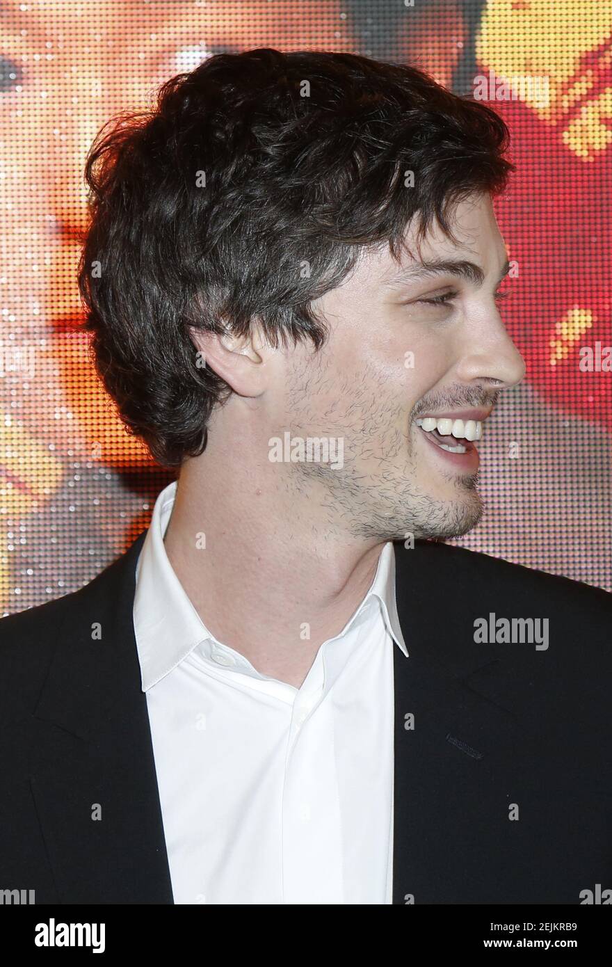 Logan Lerman walking the red carpet at the Premiere of Amazon Prime ...