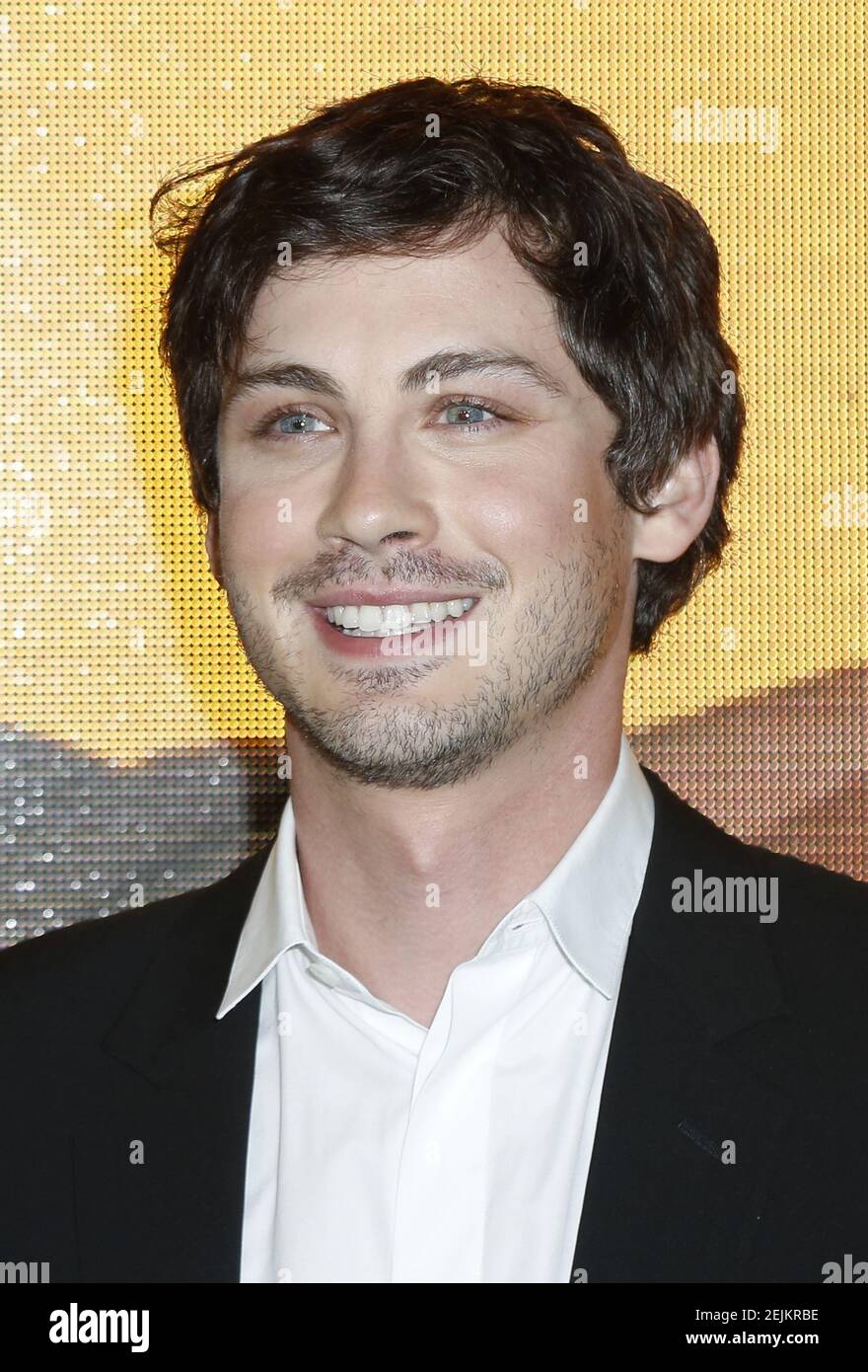 Logan Lerman walking the red carpet at the Premiere of Amazon Prime ...