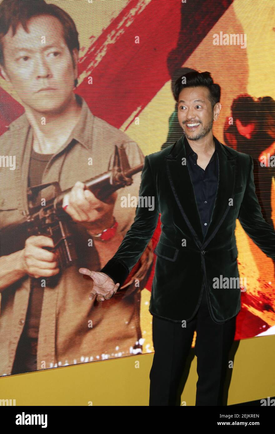 Louis Ozawa Changchien walking the red carpet at the Premiere of Amazon ...