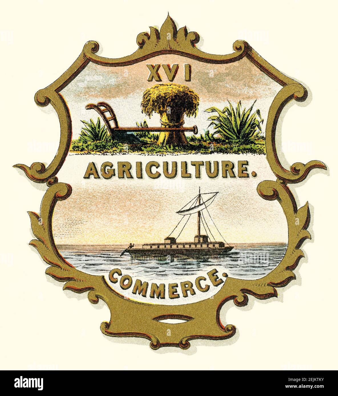 Historical coat of arms of Tennessee state Stock Photo - Alamy