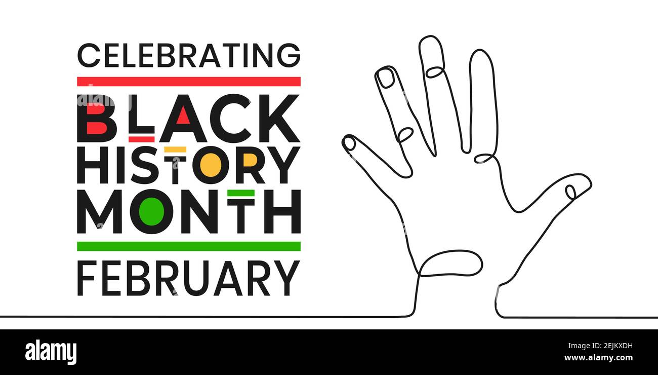 Celebrating Black History Month February banner. Vector illustration of ...