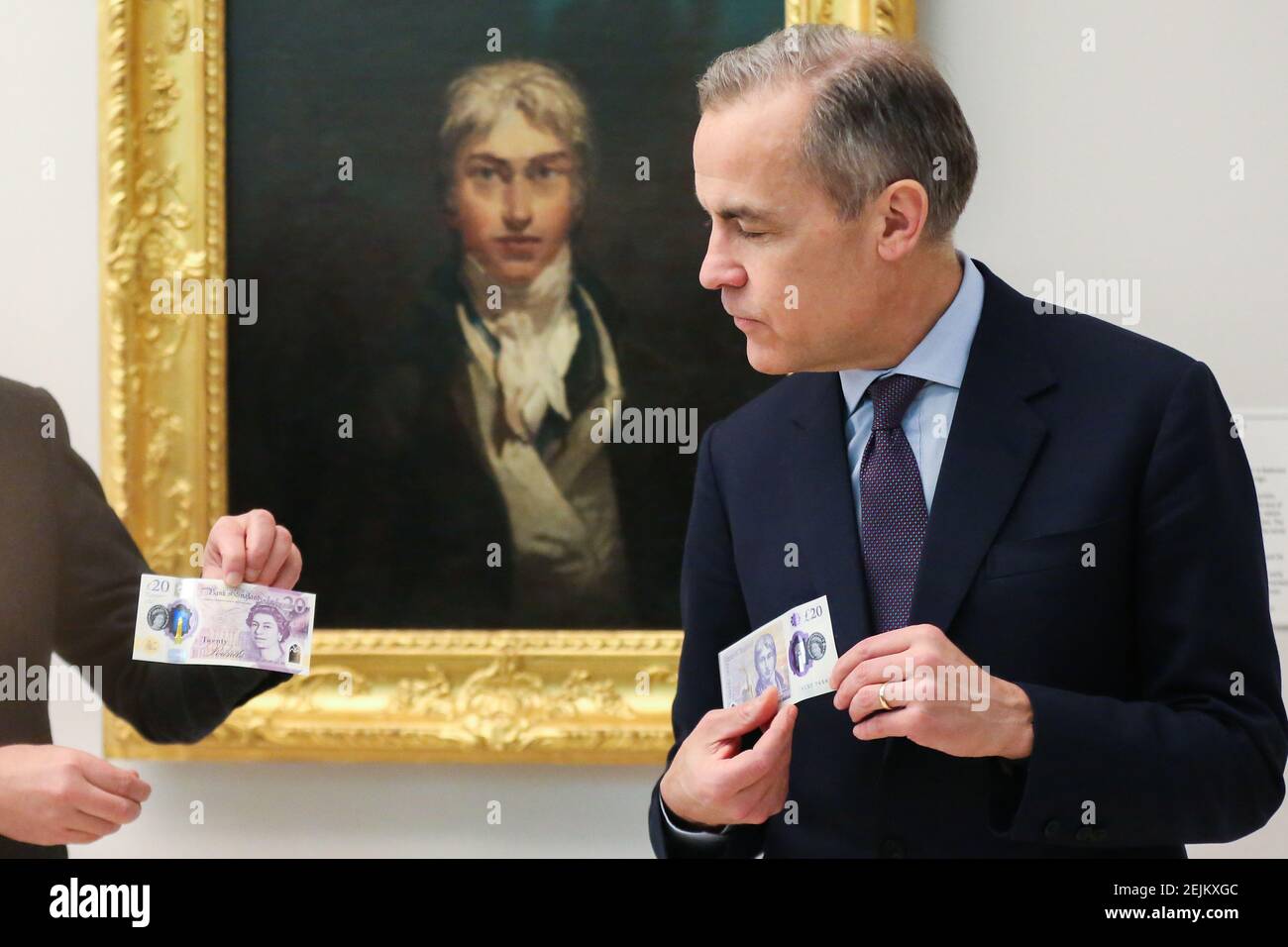 Mark Carney, the Governor of the Bank of England with the new 20-pound ...