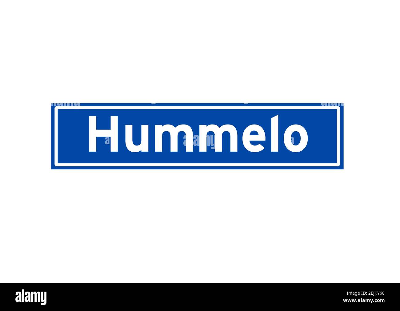 Hummelo isolated Dutch place name sign. City sign from the Netherlands ...