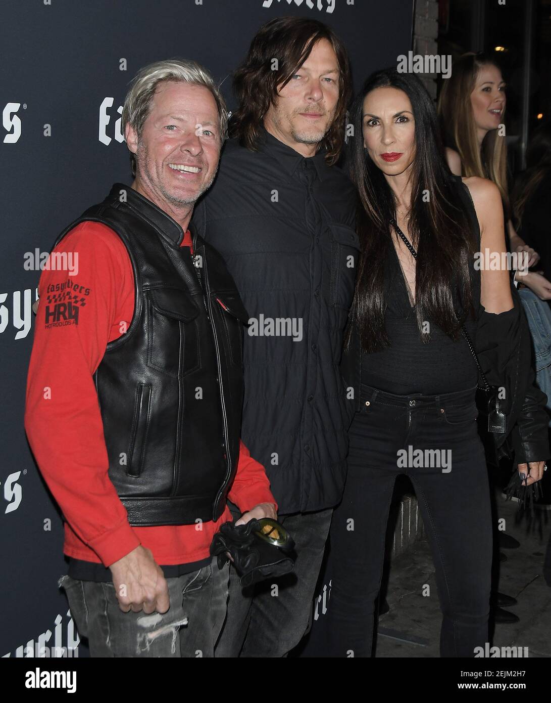 (L-R) Pepper Foster, Norman Reedus and Vanessa Foster at the EASYRIDERS ...