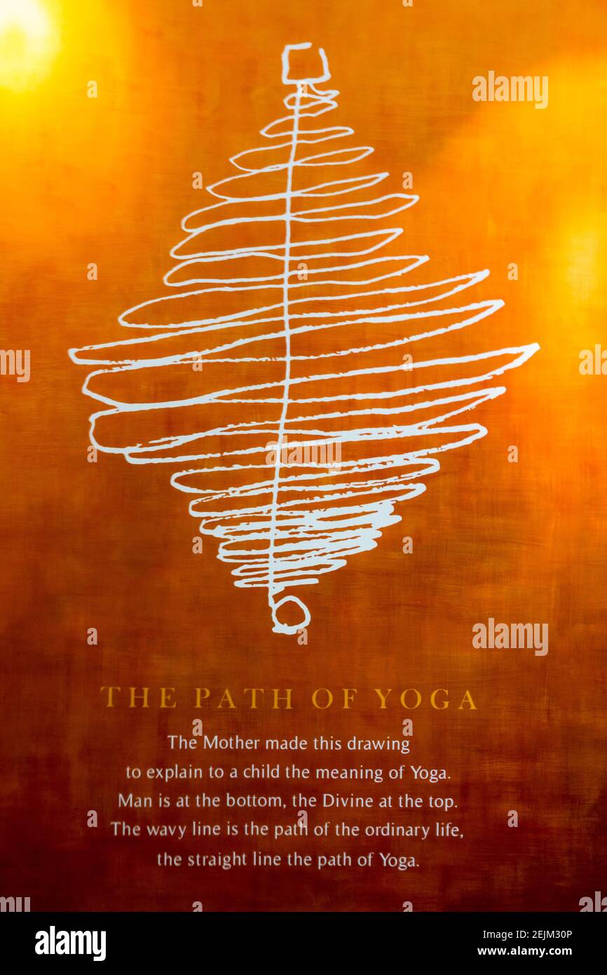 The Path Of Yoga By Mirra Alfassa At Auroville Visitor Center Pondicherry Tamil Nadu India the-path-of-yoga-by-mirra-alfassa-at-auroville-visitor-center-pondicherry-tamil-nadu-india