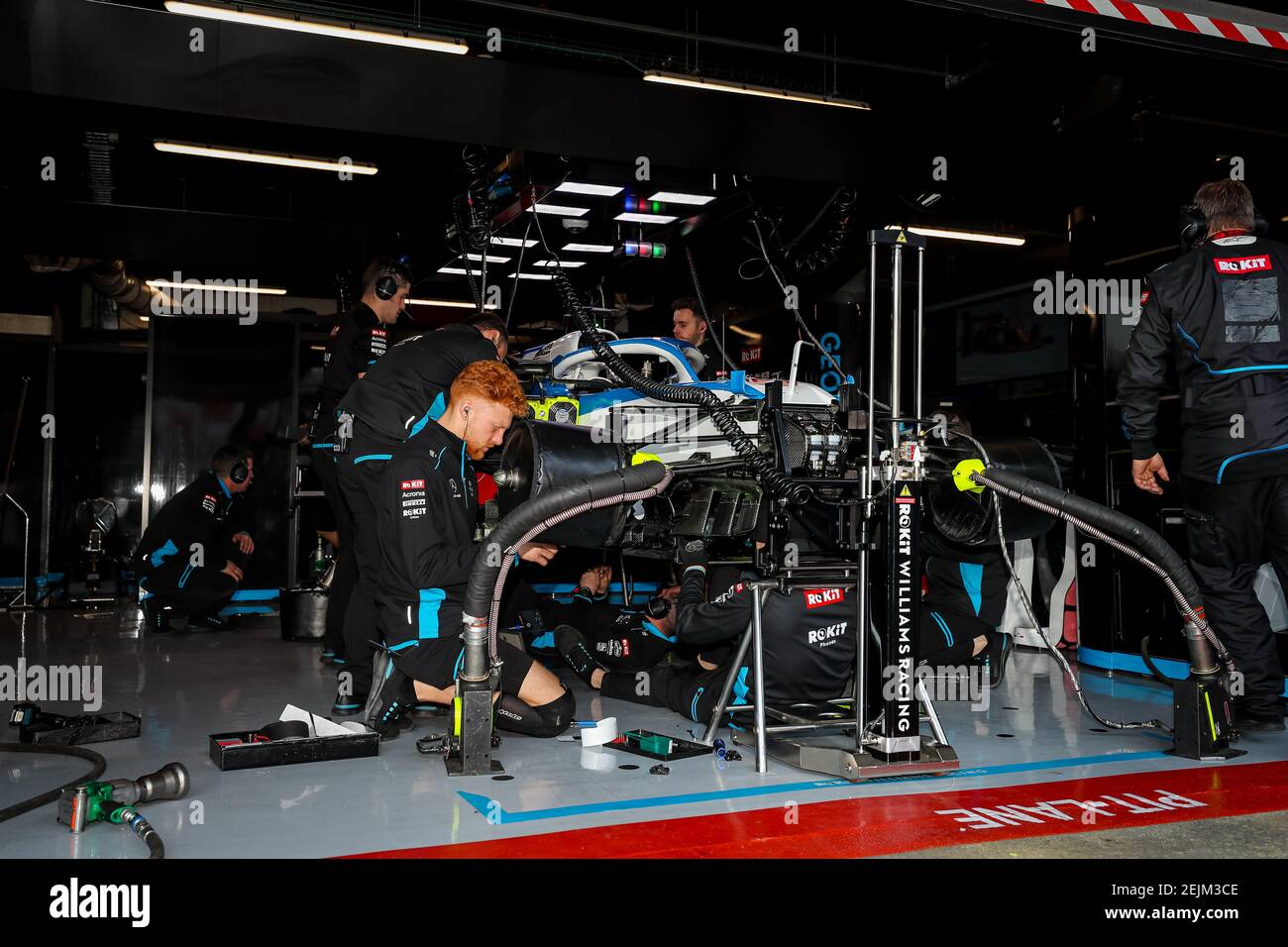Rokit Williams Racing Team working on nicholas latifi's car during the ...