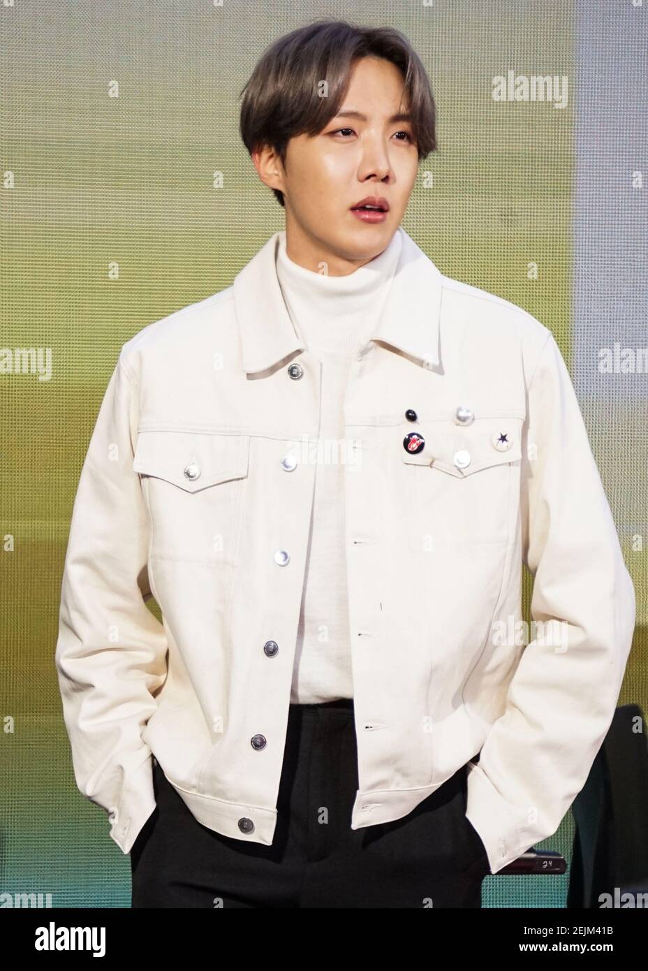 MANHATTAN, NEW YORK CITY, NEW YORK, USA - FEBRUARY 21: K-Pop Band BTS ...