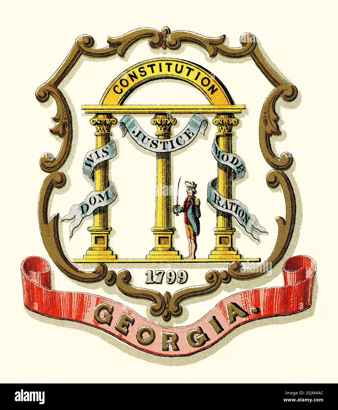 Historical coat of arms of Georgia state Stock Photo - Alamy