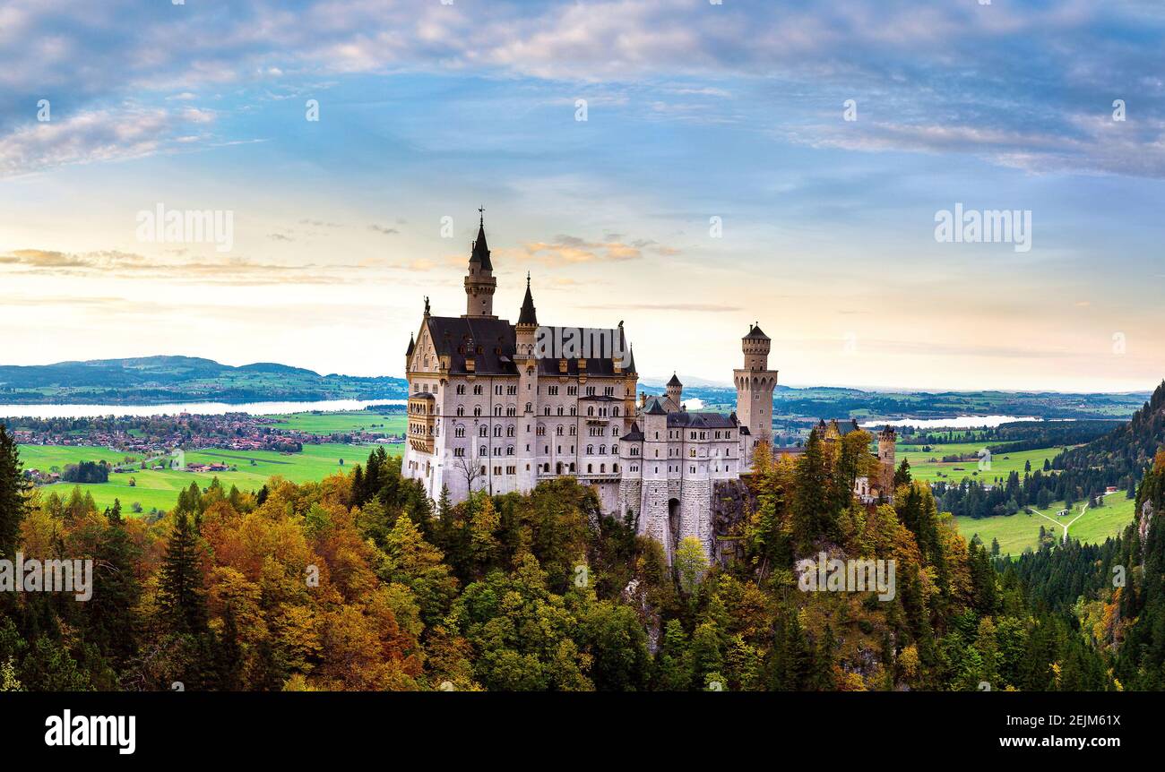 Neuschwanstein castle in a summer day in Germany Stock Photo - Alamy