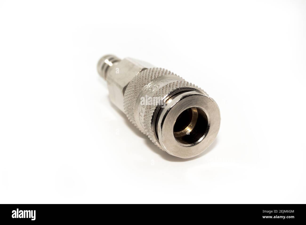 Isolated compressed air connection plug on white background Stock Photo ...