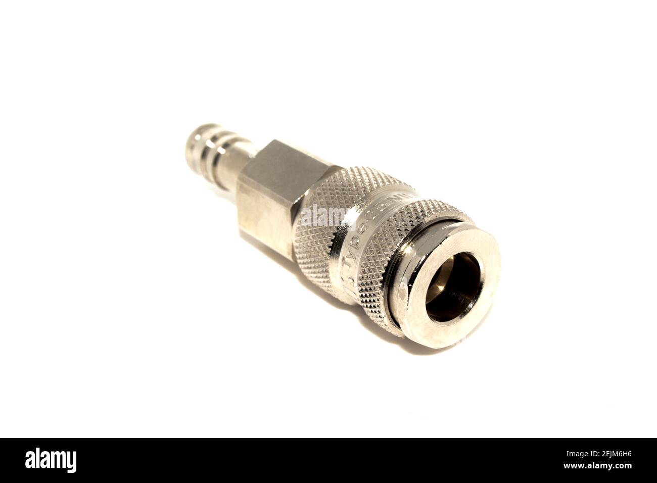 Isolated compressed air connection plug on white background Stock Photo ...