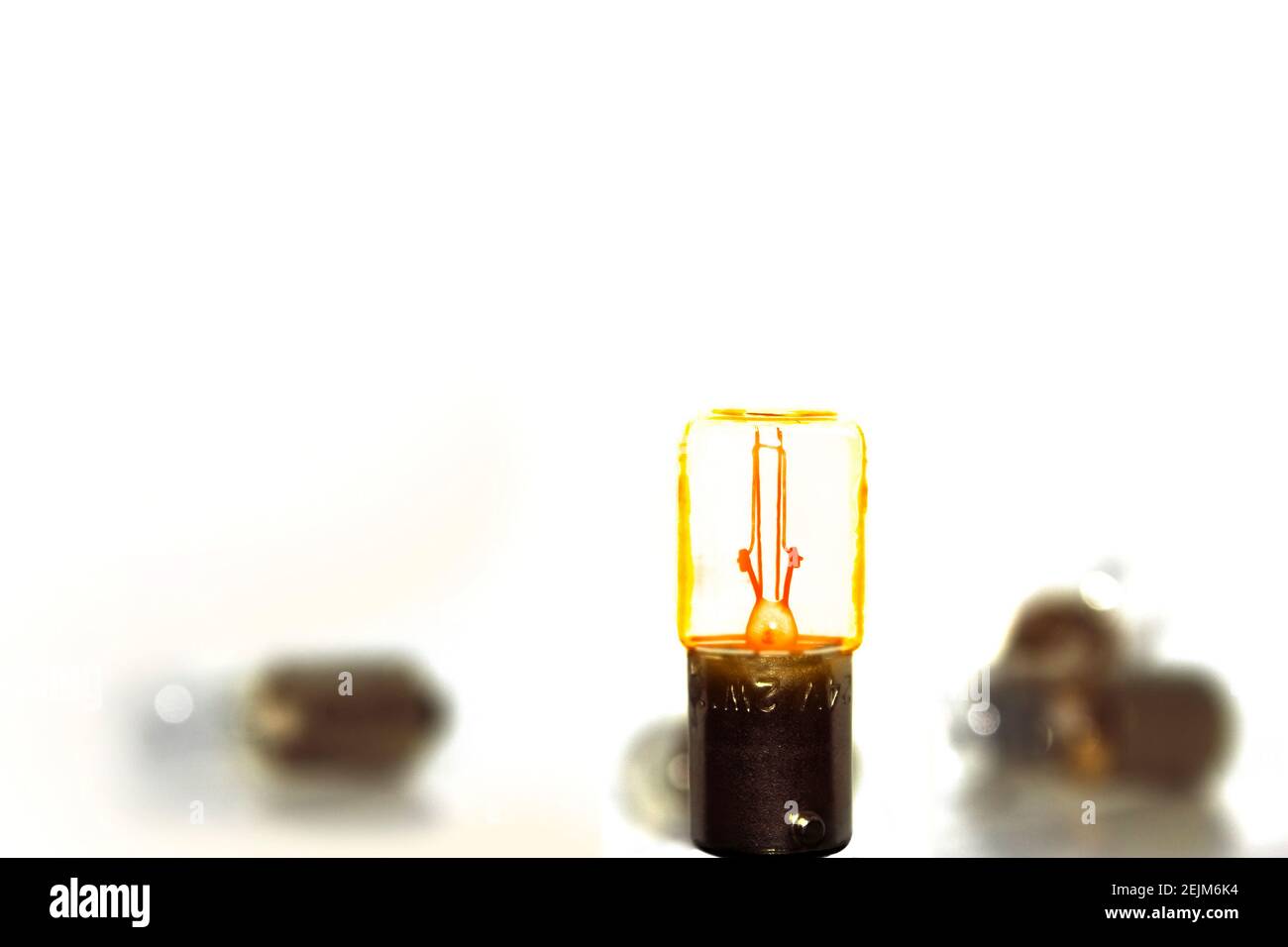 Lit shining light bulbs 24 V 2 W Stock Photo - Alamy