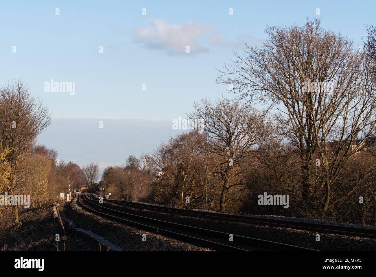 Railroad tracks in Barnsley in South Yorkshire. Transportation. Scenery ...
