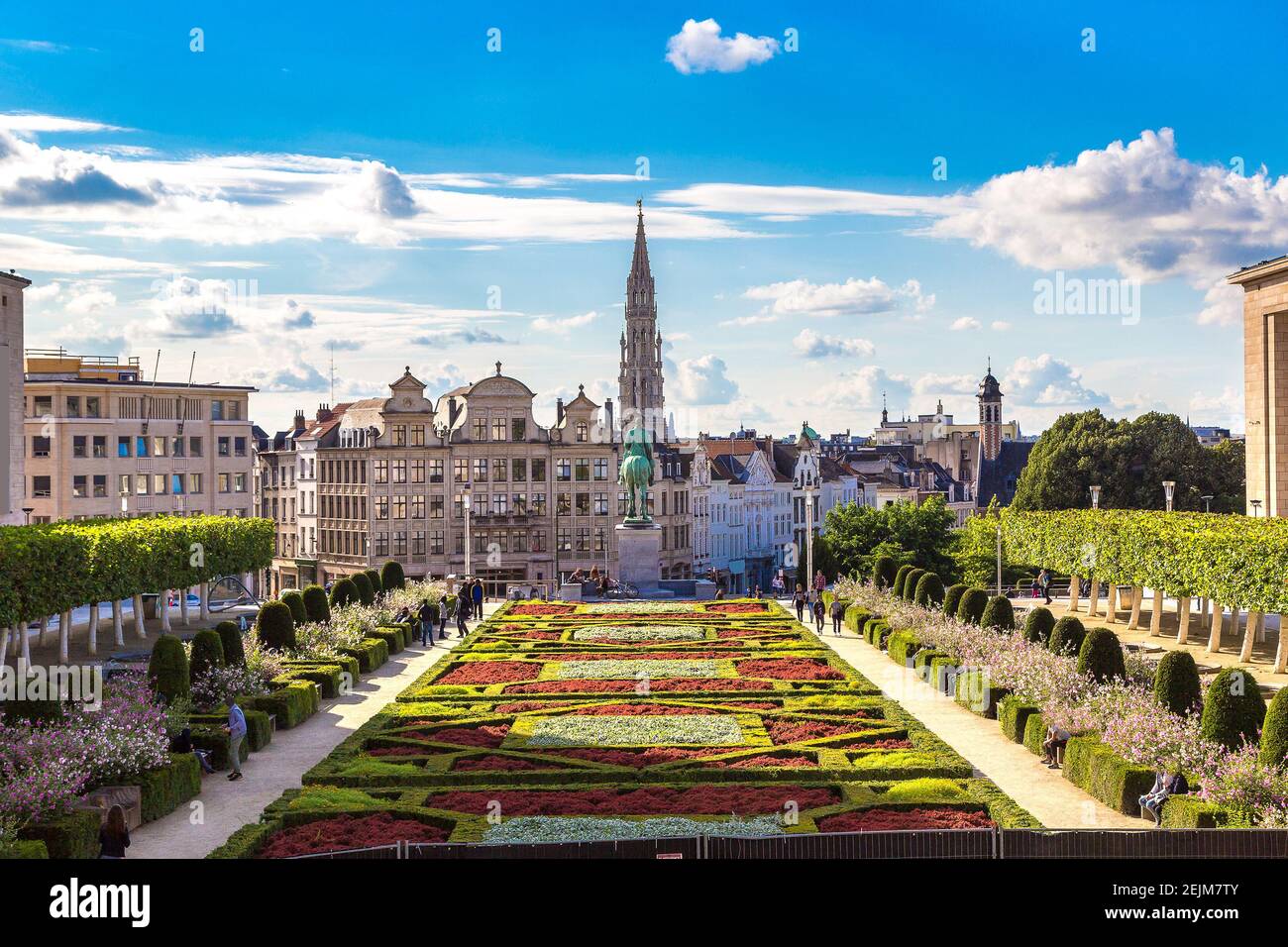 Cityscape of Brussels in a beautiful summer day, Belgium Stock Photo ...