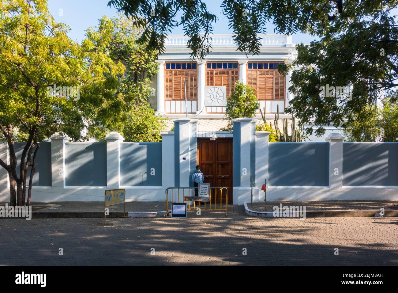 Entrance to Sri Aurobindo Ashram of the Indian Philosopher in ...