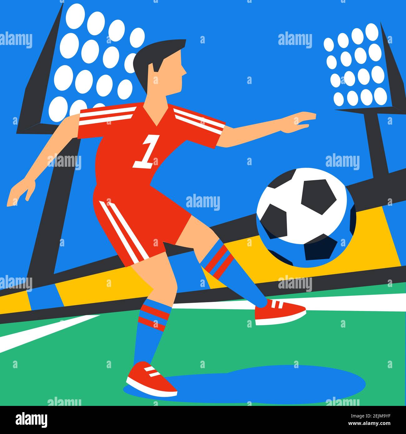 Centre forward player Stock Vector Images - Alamy