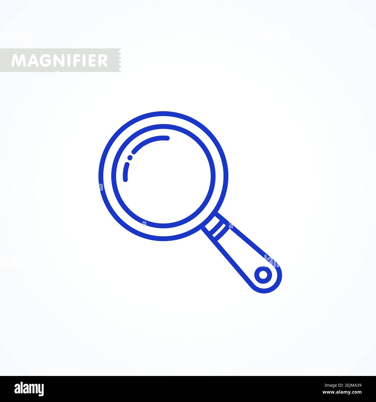 magnifier icon. outline styled magnifying glass thin line icon, linear ...
