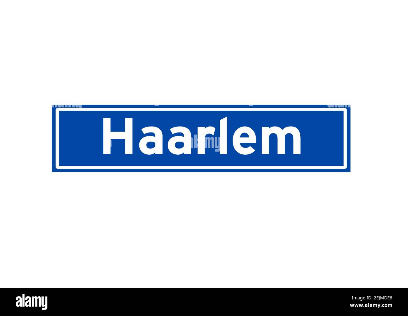 Haarlem isolated Dutch place name sign. City sign from the Netherlands ...