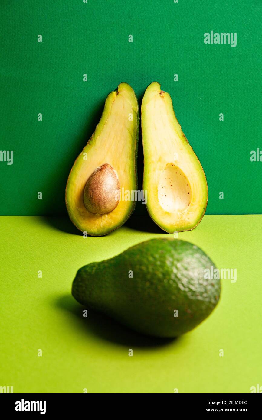 Avocado composition whole fruit hi-res stock photography and images - Alamy