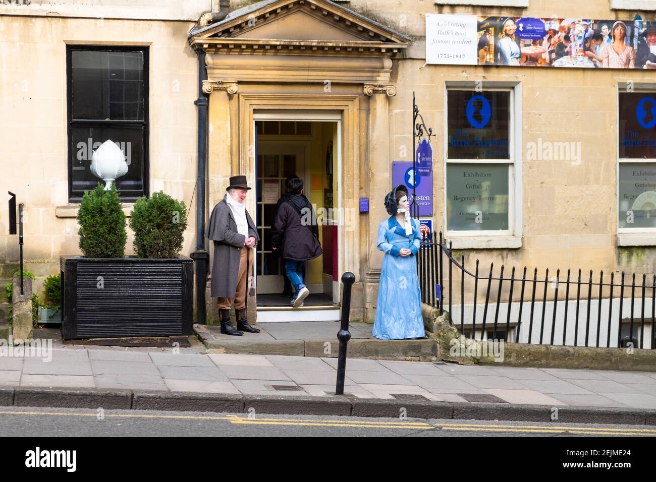 The entrance to the Jane Austin centre, bath, somerset, uk Stock Photo ...