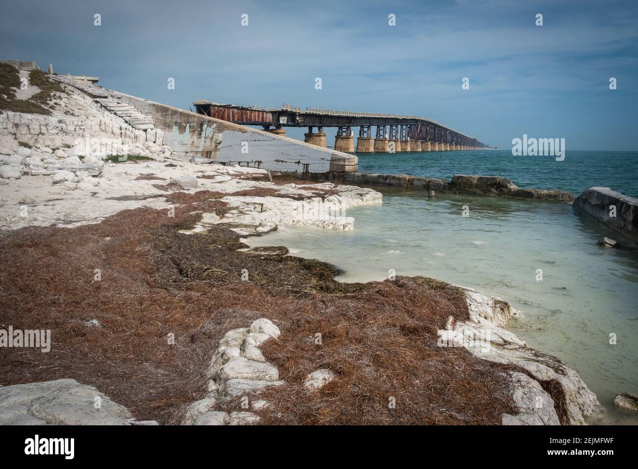 The old Bahia Honda Railway Bridge in the Florida Keys Stock Photo - Alamy